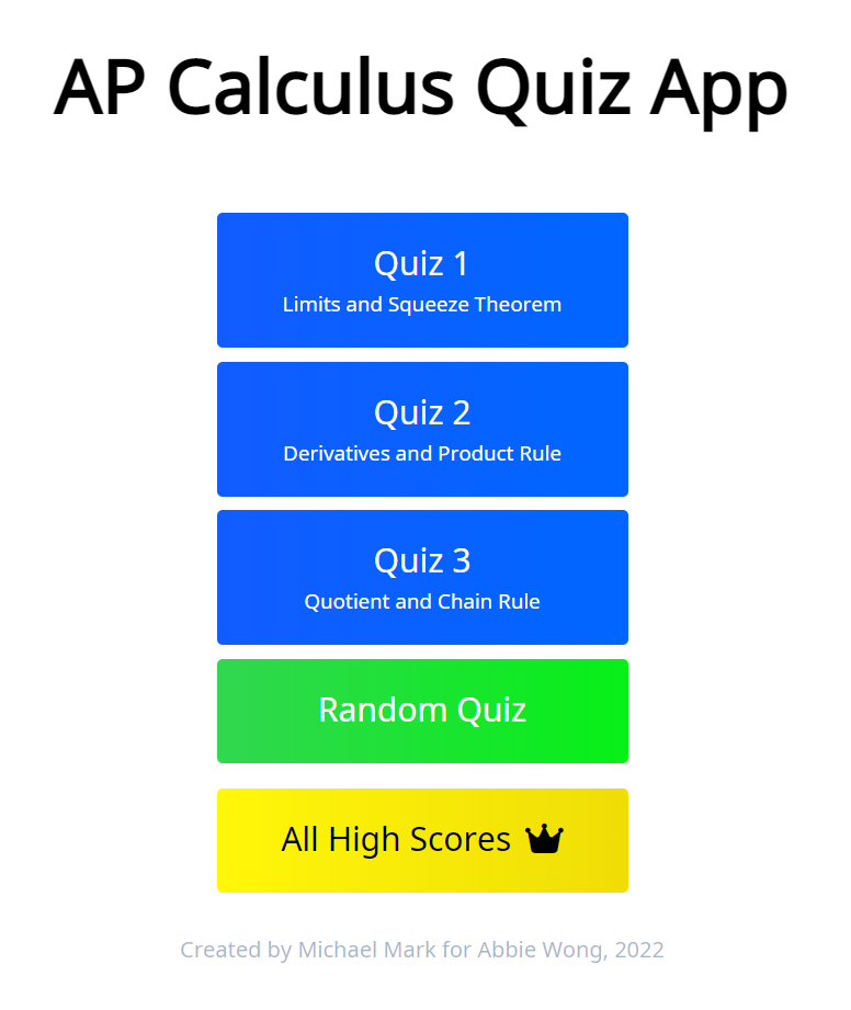 Github Mrmark1998calculus Quiz Program 7931